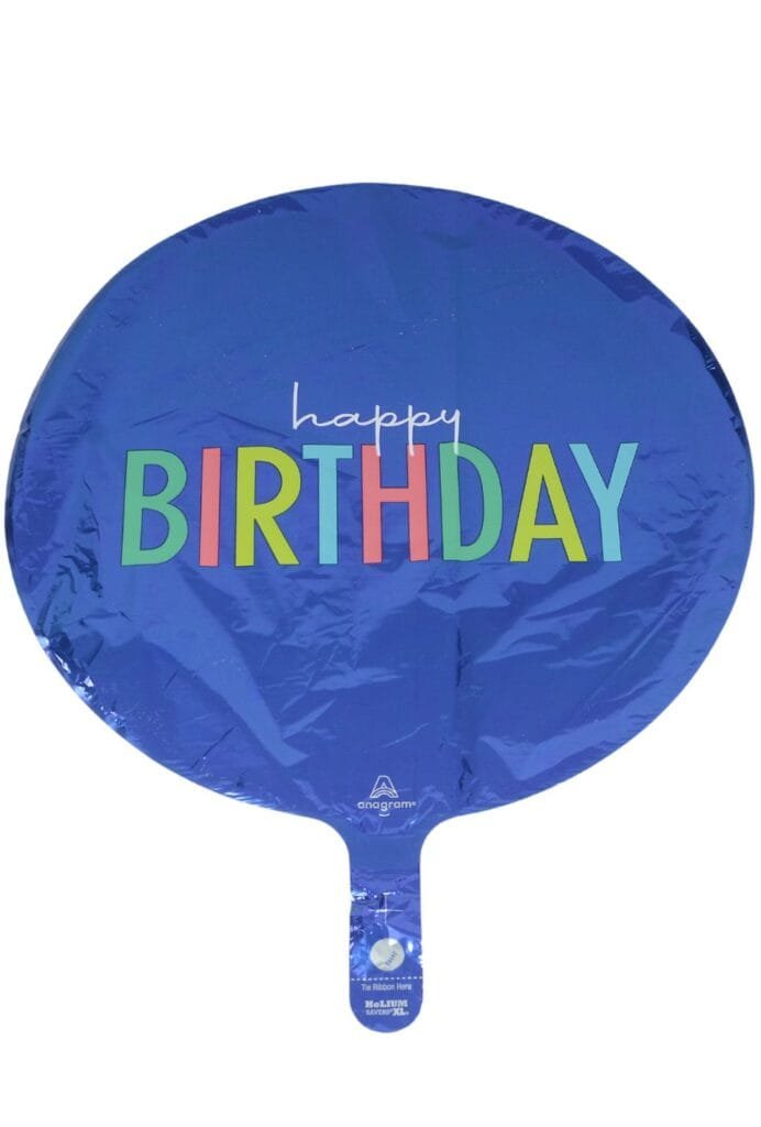 Globo Foil Happy Birthday Azul Rey Liso - Globos y Globos